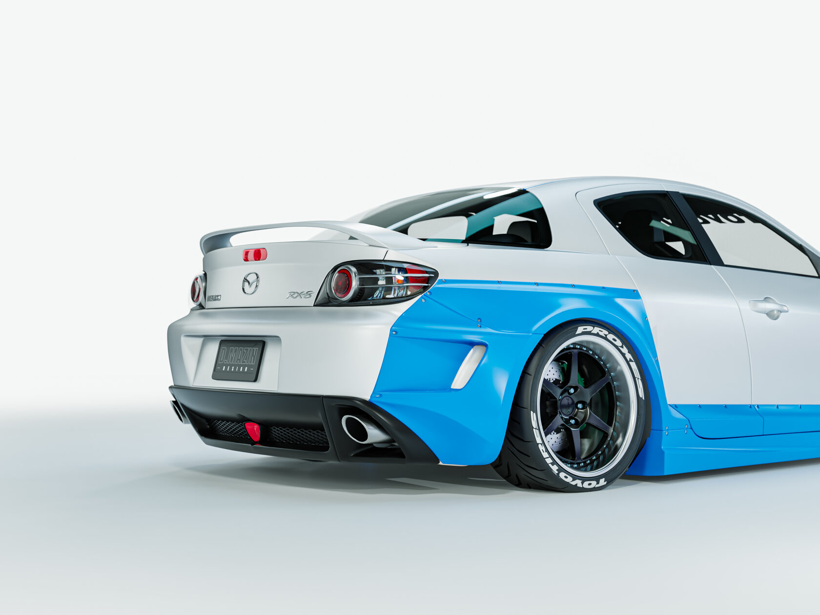 FENDERIST SPEC S 50mm fender flares kit / WIDE BODY KIT Mazda RX-8 2003 ...