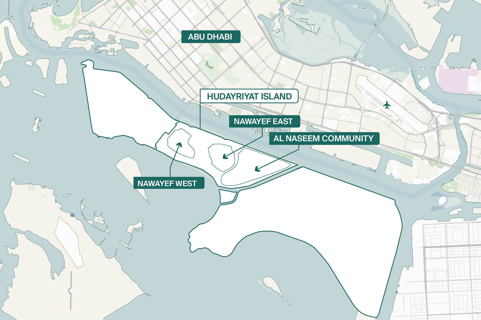 Nawayef and Al Naseem Villas Hudayriyat Island Abu Dhabi