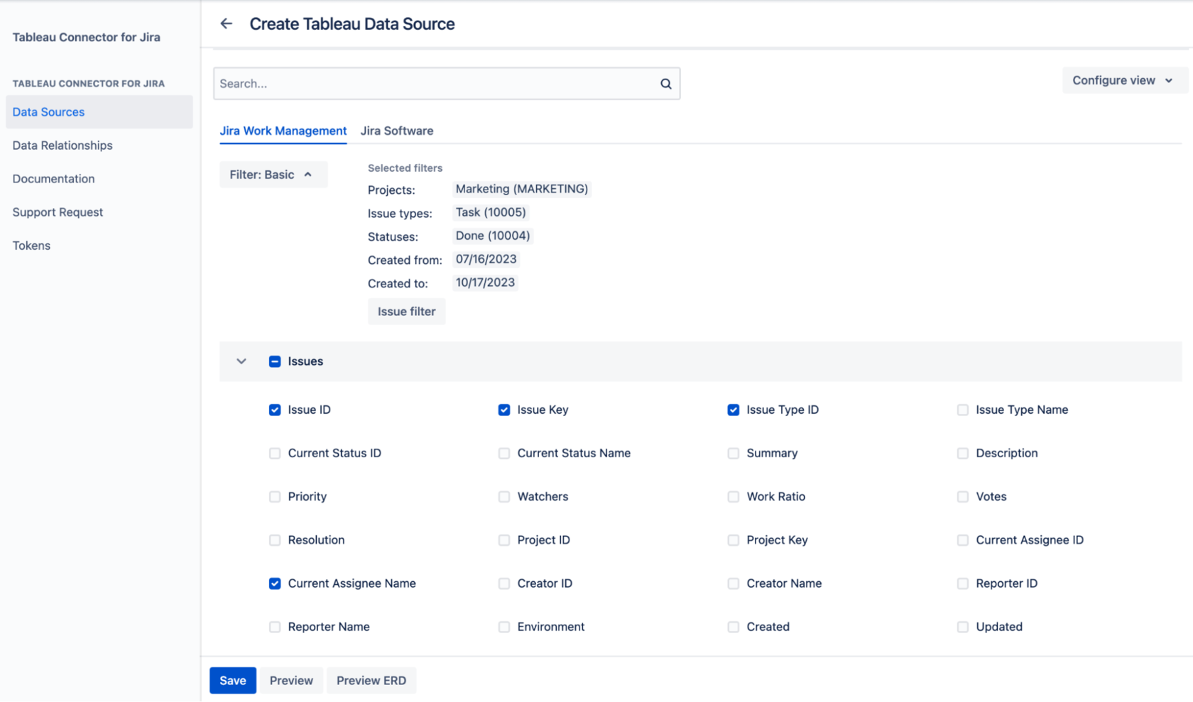 6. Once satisfied with your configurations, save the data source by ...