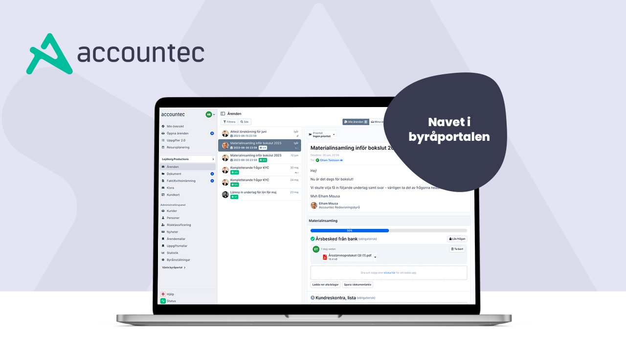 Digital signering | Våra tjänster | Accountec byråportal