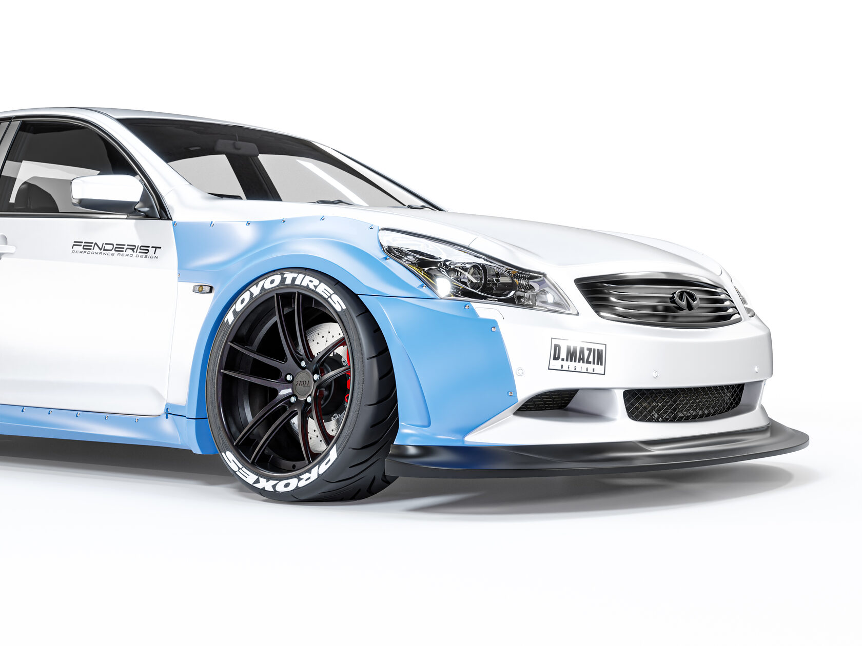 FENDERIST SPEC S Fender Flares Set / WIDE BODY KIT INFINITI G37 ...