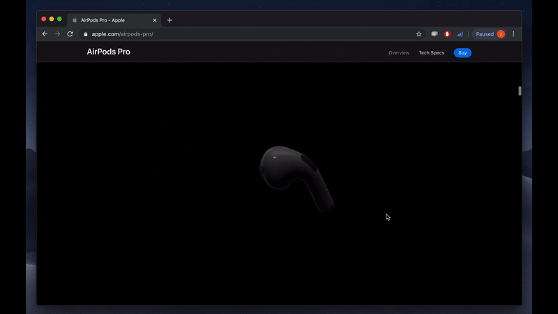 How to make 3D animation effect on page scroll HTML & JS