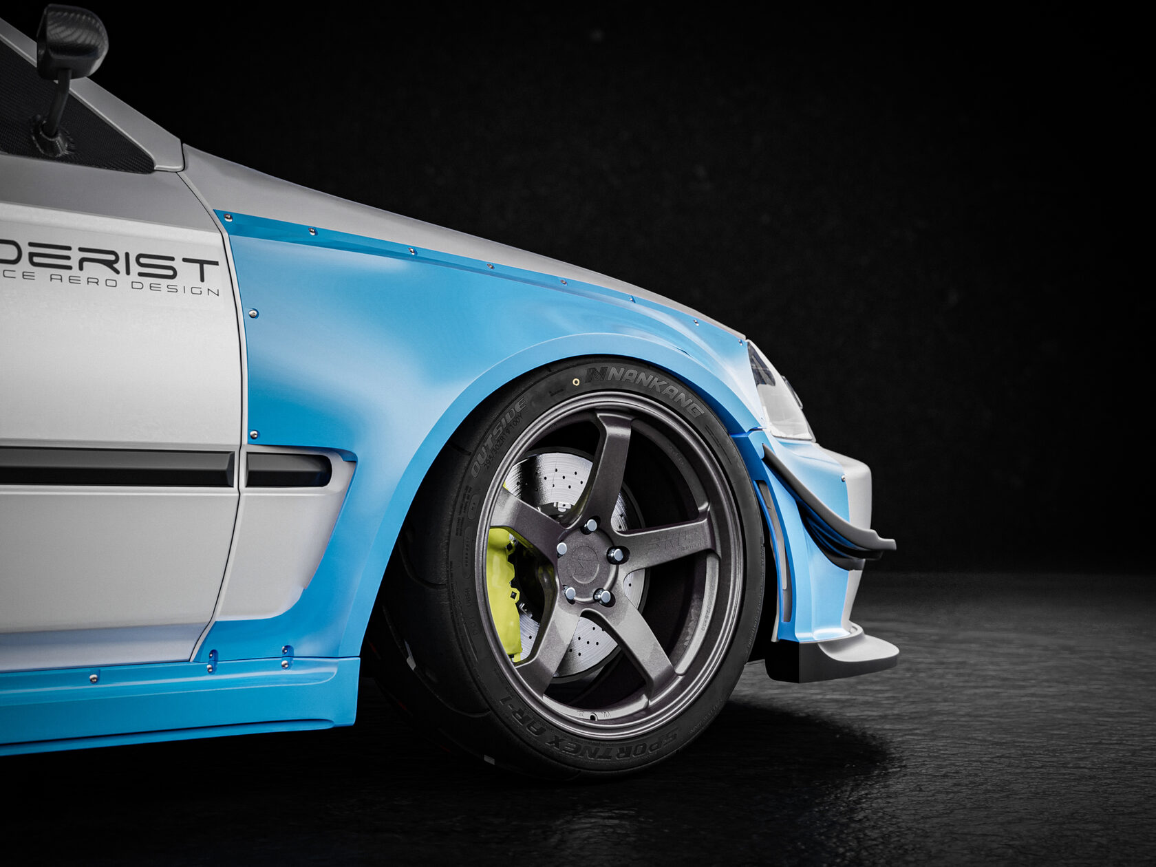 Full FENDERIST SPEC S set / WIDE BODY KIT Honda Civic 98-00