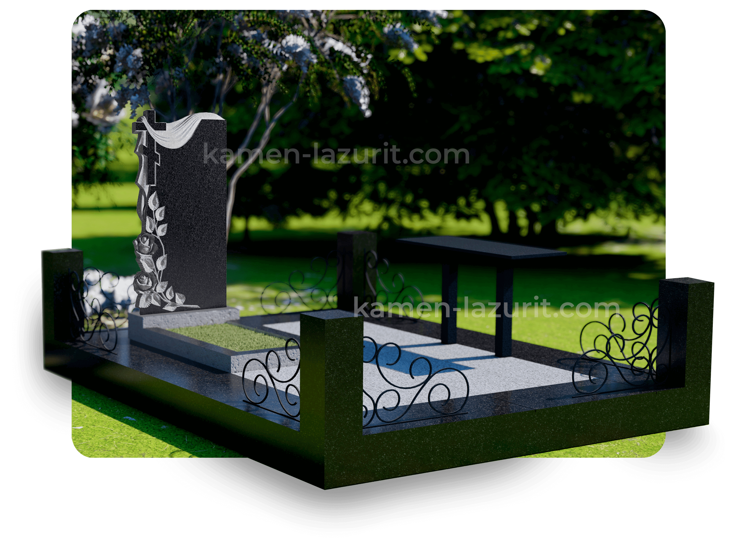 Камень ЛАЗУРИТ - Памятники на могилу из гранита и мрамора в ...
