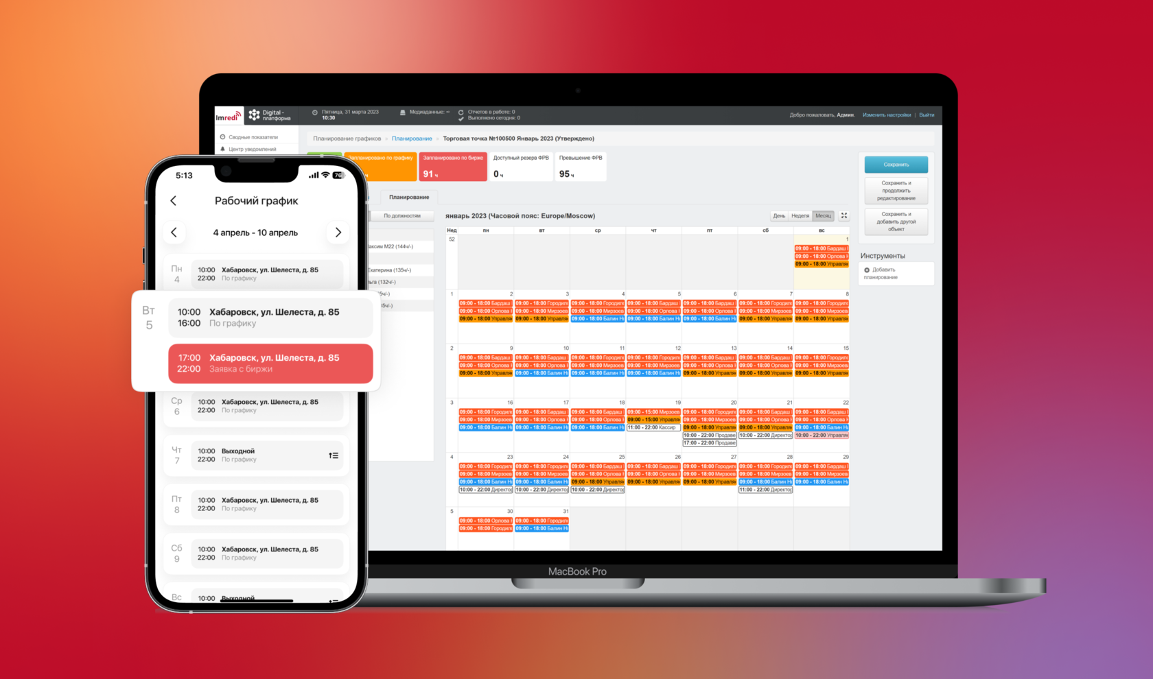 Imredi WFM — управление рабочим временем и нагрузкой на персонал