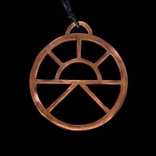 Pendant "Symbol of lathander" - Copper Raven