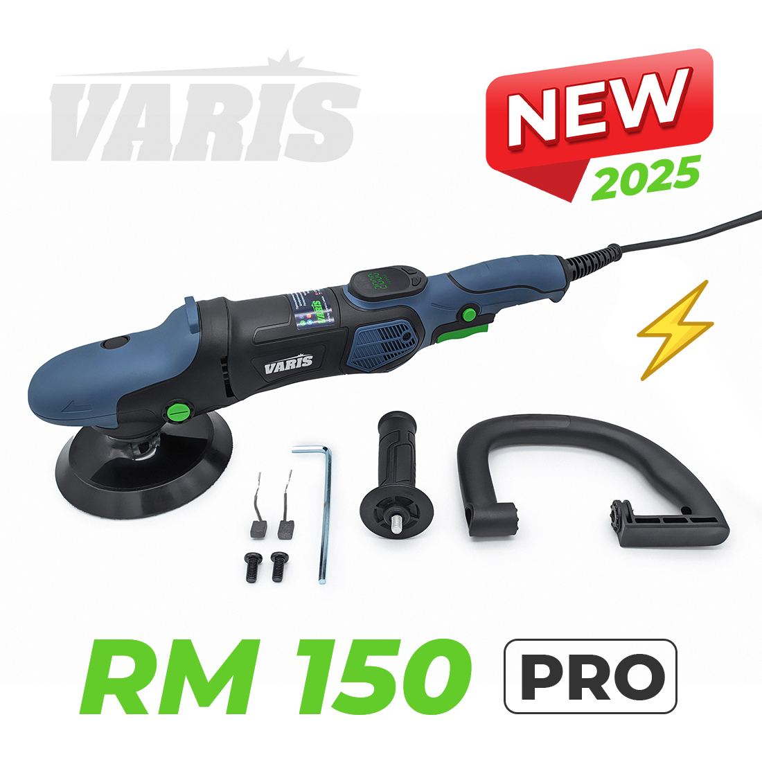 VARIS RM 150 PRO — роторная полировальная машина 150 мм, 1200 Вт ...