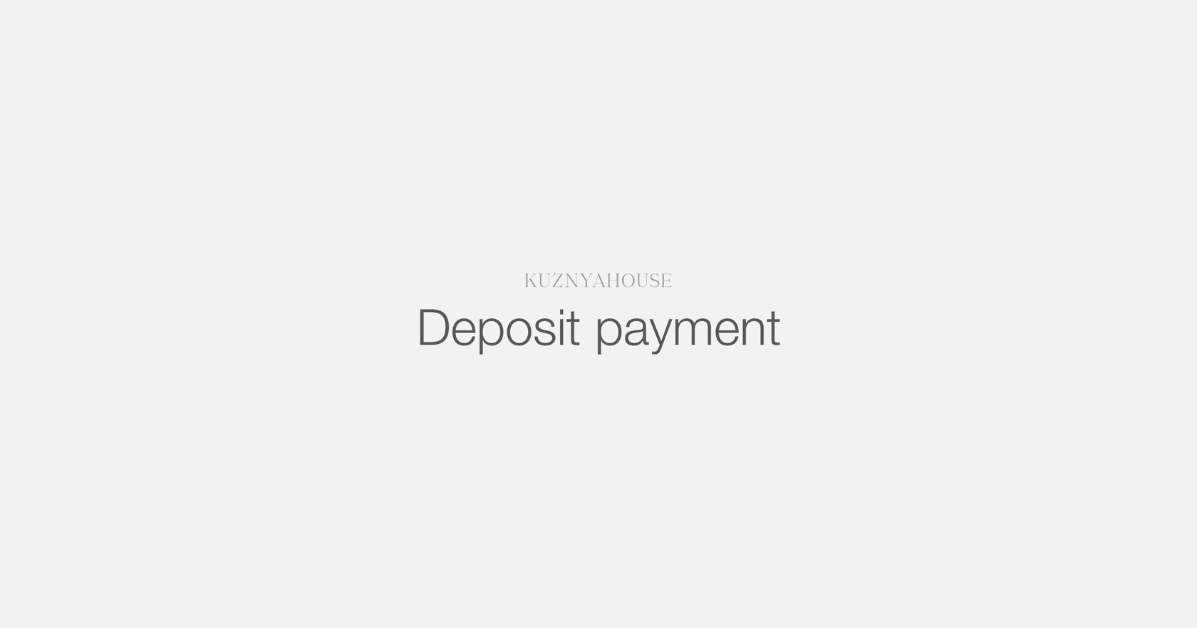 Deposit payment