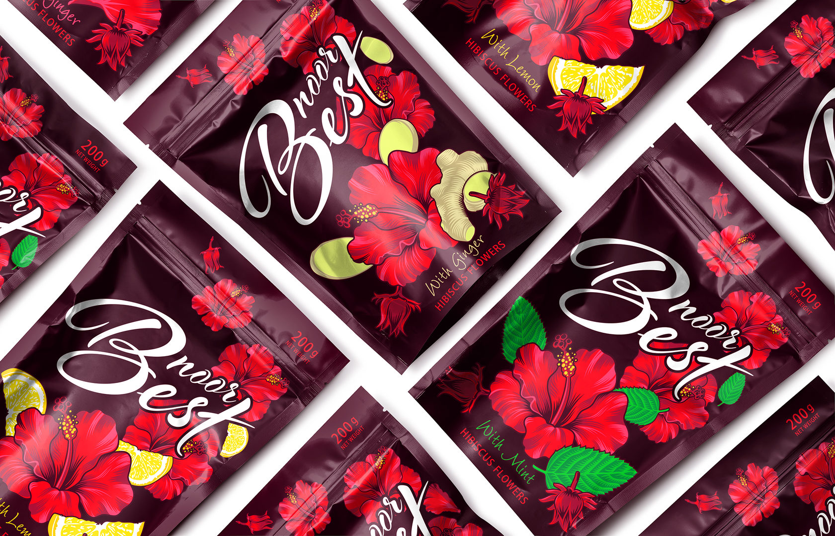 Design of NOOR BEST beverages in Doy Pak packages