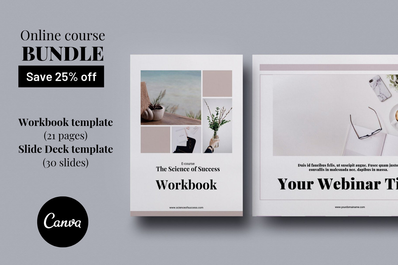 Online course BUNDLE Canva templates ~ Canva Templates Shop
