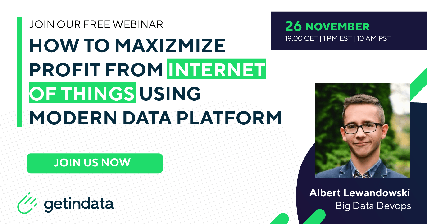 Webinar - How to maximize profit from IoT using modern data platform