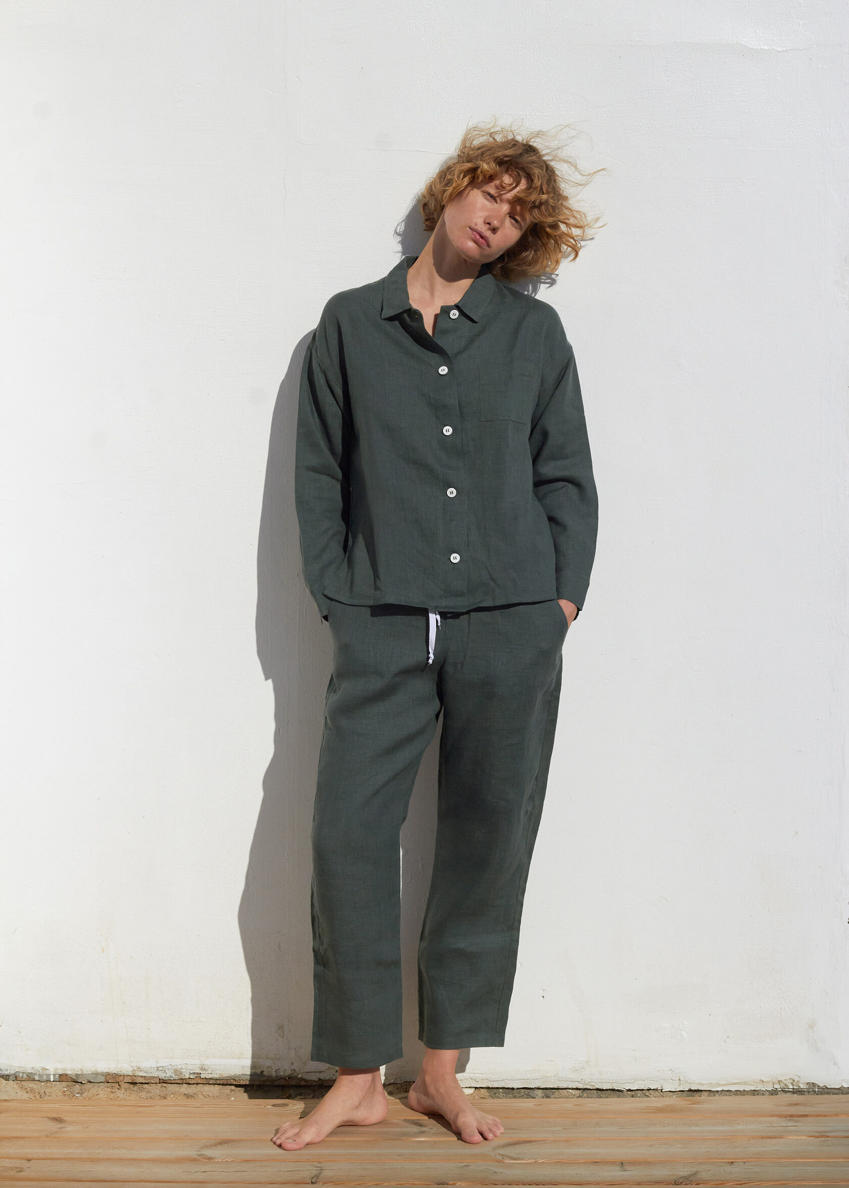 linen pjs, linen pajamas, men's pajamas, matching pajamas, linen loungewear