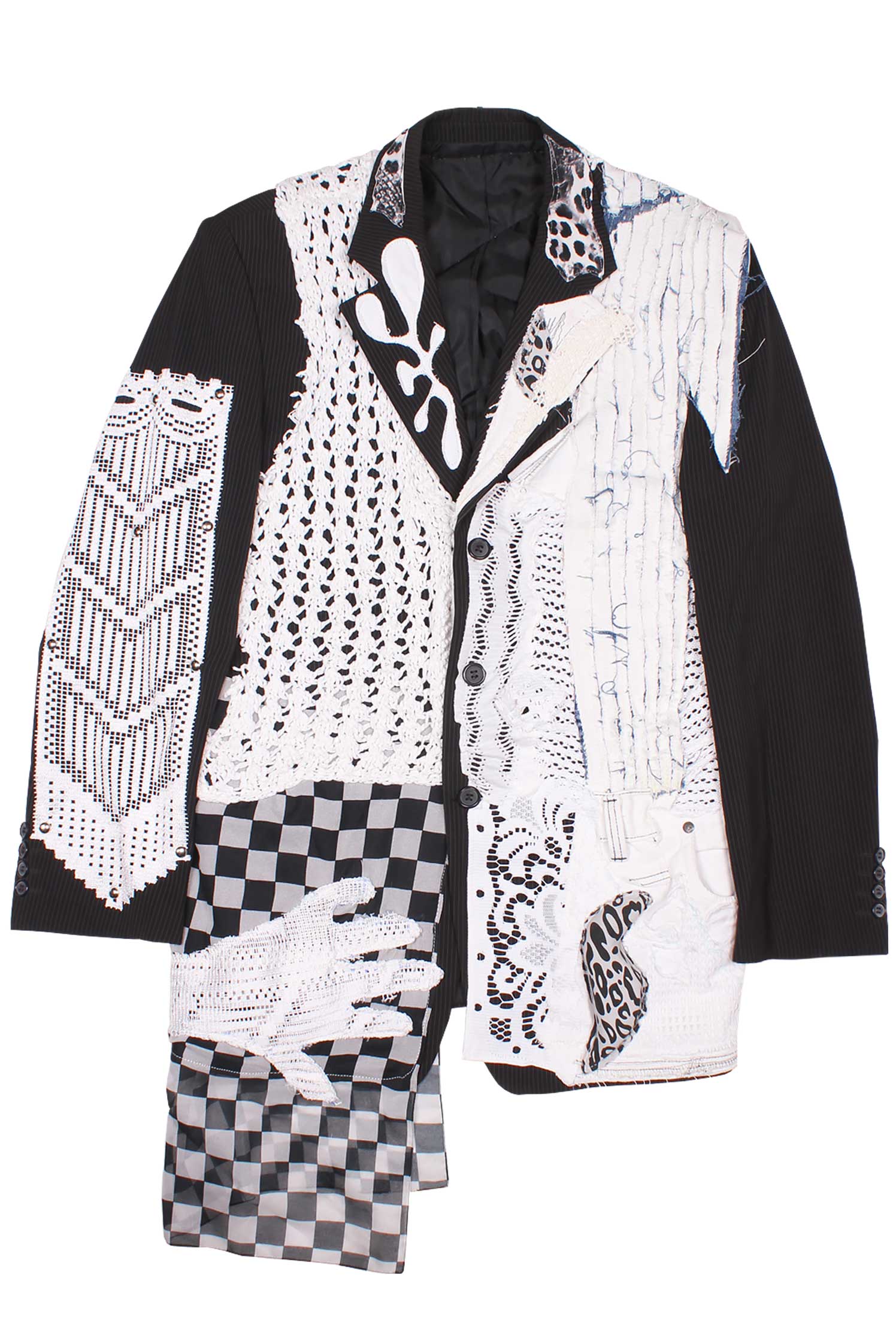 MASSTAK WHITE BLAZER WITH HAND