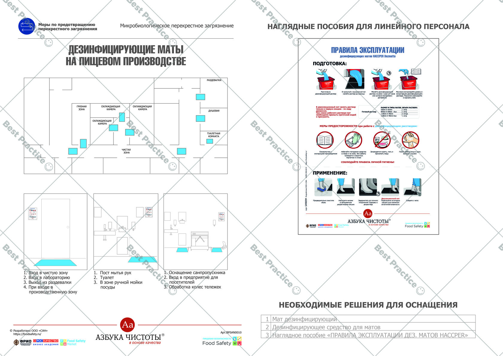 ДЕЗИНФИЦИРУЮЩИЕ МАТЫ НА ПИЩЕВОМ ПРОИЗВОДСТВЕ