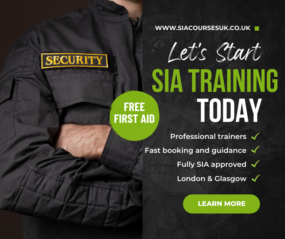 SIA Door Supervisor Course Glasgow – 6 Days Training £280 + First Aid ...