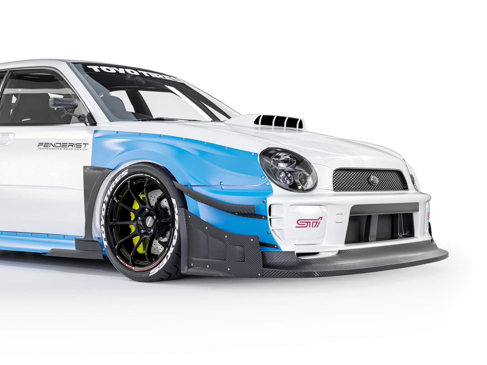 FENDERIST SPEC R Full Set ver 2.0 / WIDE BODY KIT SUBARU IMPREZA WRX (GDA) / WRX STI (GDB) 00-03