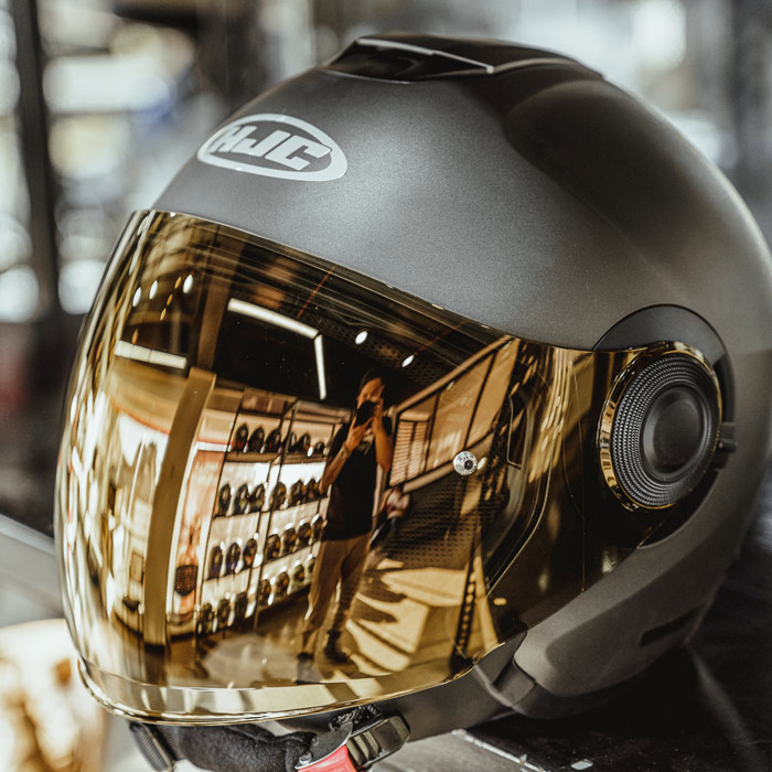 Зеркальный золотой визор HJC HJ-11 для CL-33 c доставкой по России и СНГ