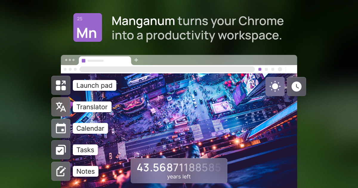 Manganum: The Chrome extension that makes you productive