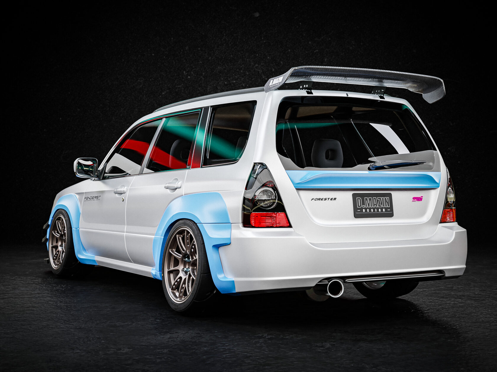 FENDERIST SPEC S Fender Flares Set 30mm/ Wide Body Kit SUBARU FORESTER ...