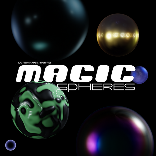 Magic Spheres - 100 PNG shapes