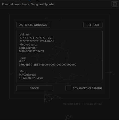 Бесплатный Vanguard Spoofer Rev от бана по железу