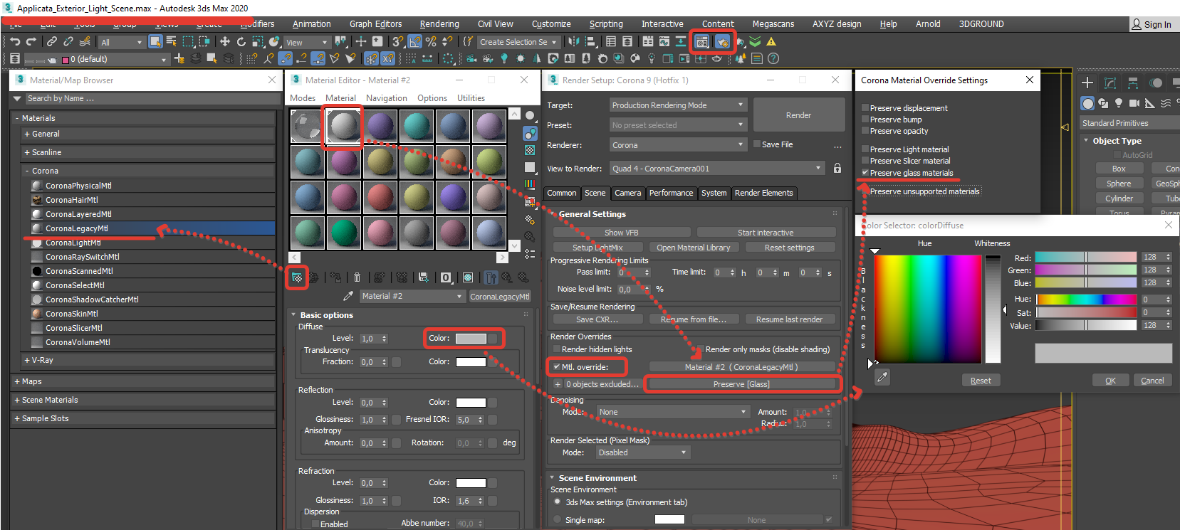 Настройка освещения и неба в экстерьере. Процедурные карты неба| Corona Render 9 + 3Ds Max