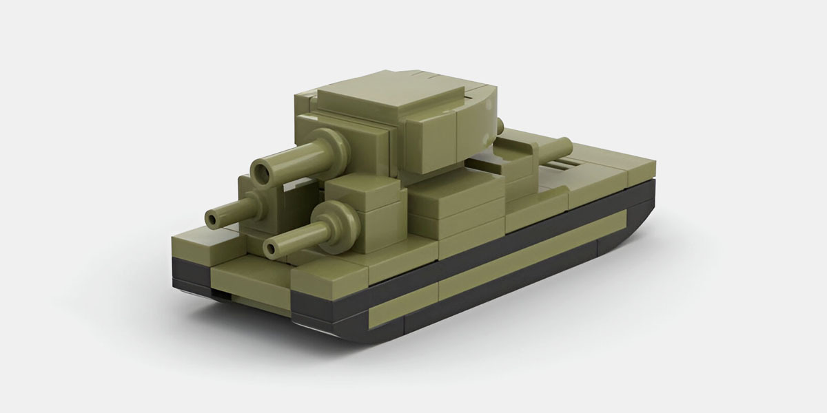 LEGO мини самоделка: Танк Т-35