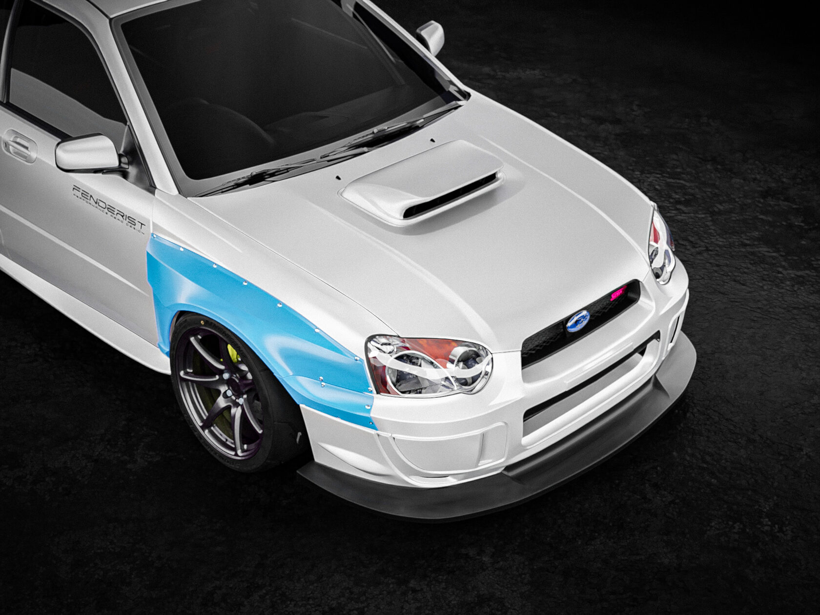 FENDERIST SPEC S Fender Flares Set / Wide Body Kit SUBARU IMPREZA WRX ...