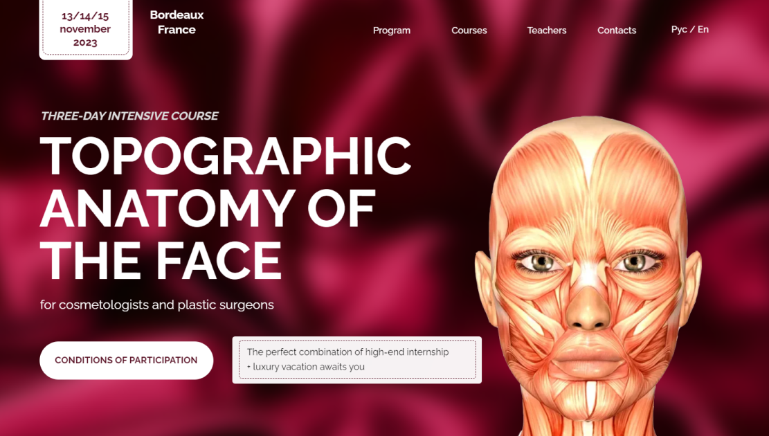 Course on Topographic Anatomy of the Face November