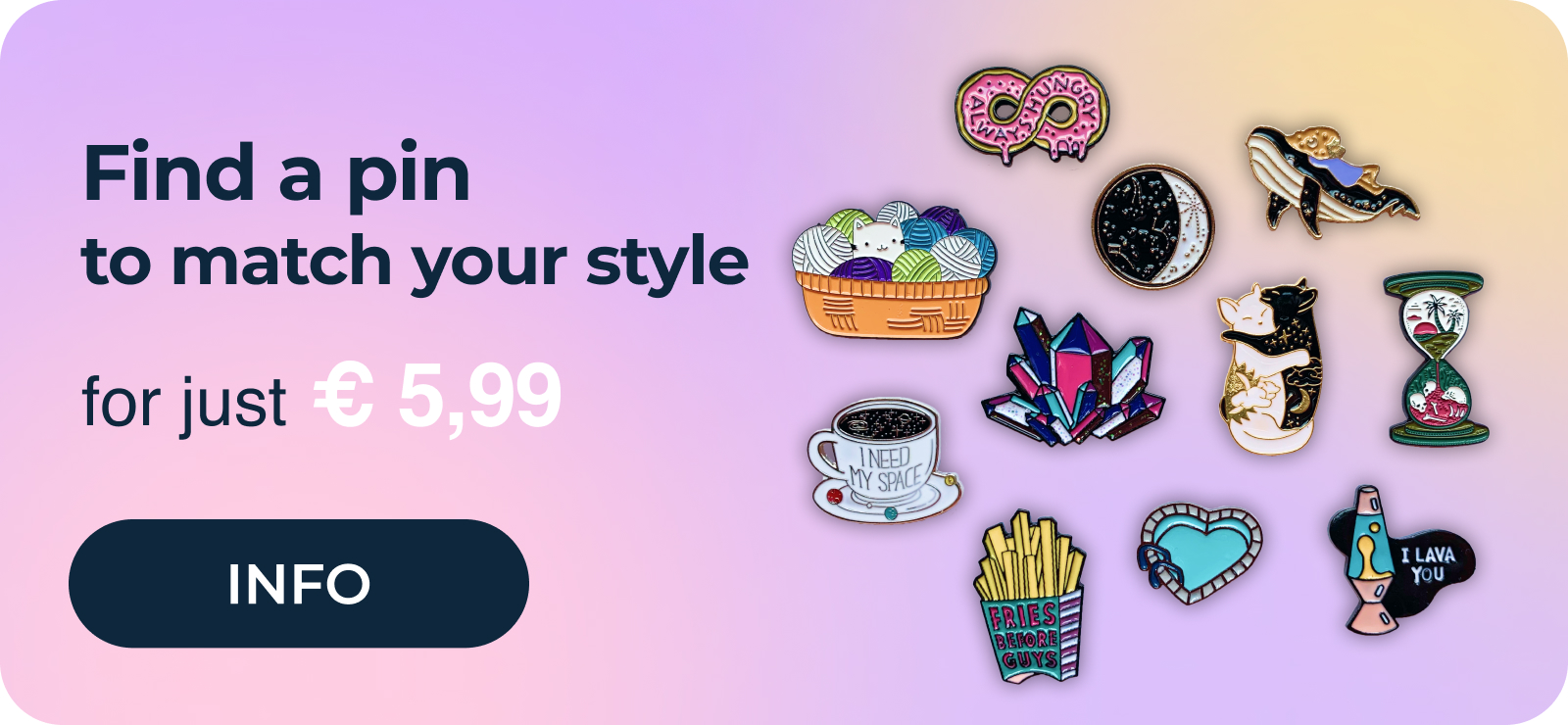 Buy or order pins ⭐ | sale and production of metal pins in the ...