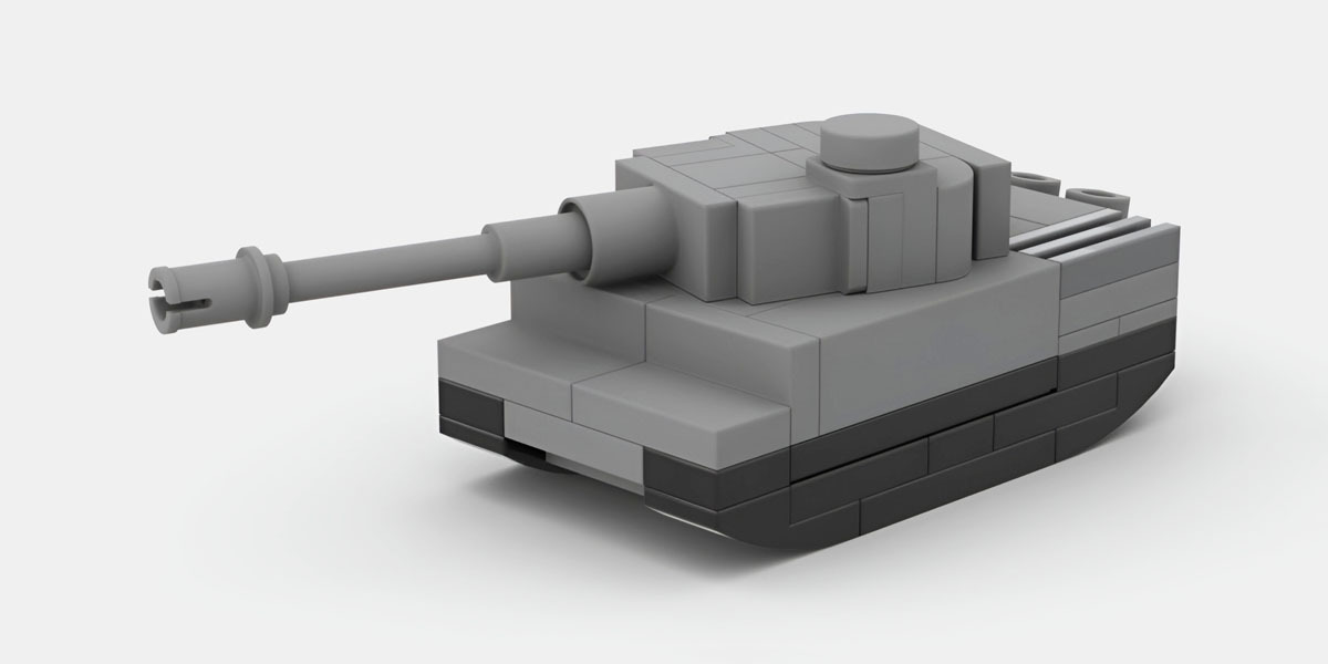 LEGO мини самоделка: Танк Tiger 1