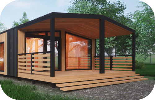 Построенные модульные дома и бани для клиентов Woodnext