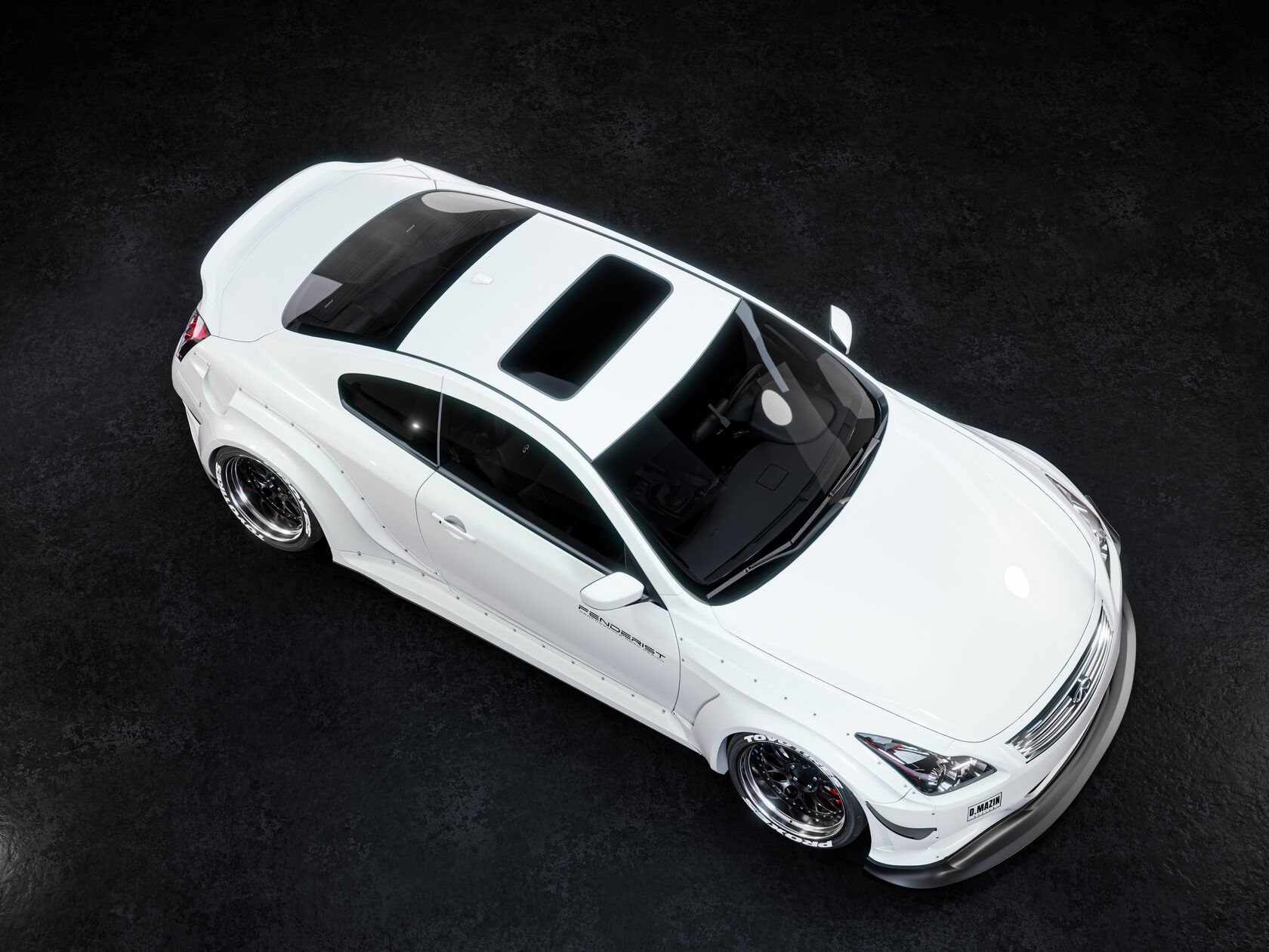 FENDERIST SPEC S Fender Flares Set / WIDE BODY KIT INFINITI G37 COUPE ...