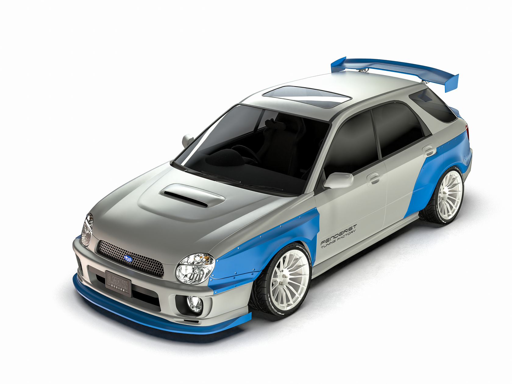 FENDERIST SPEC S Fender Flares Set / Wide Body Kit SUBARU IMPREZA WAGON ...