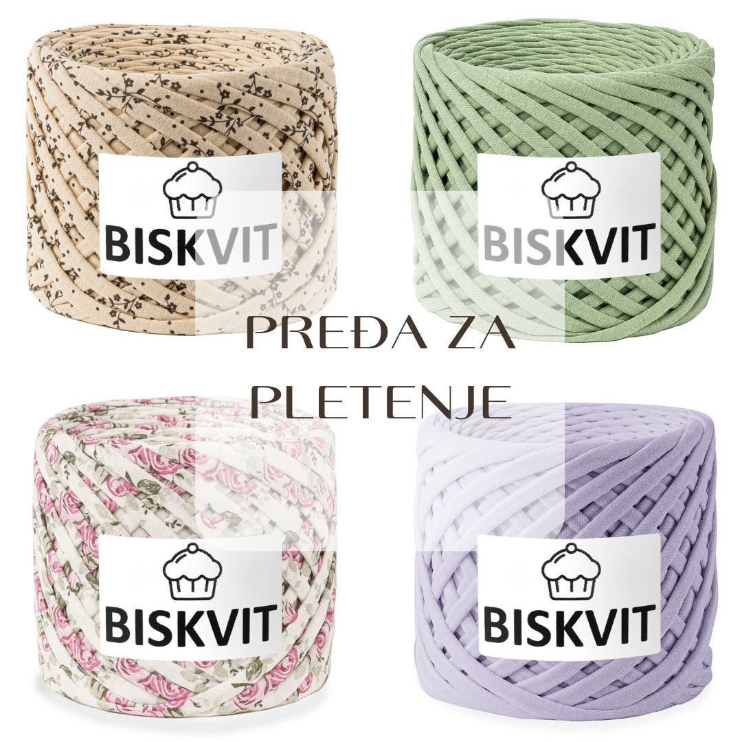 Predivo za heklanje, pletena traka, poliesterski gajtan – BISKVIT Rusija