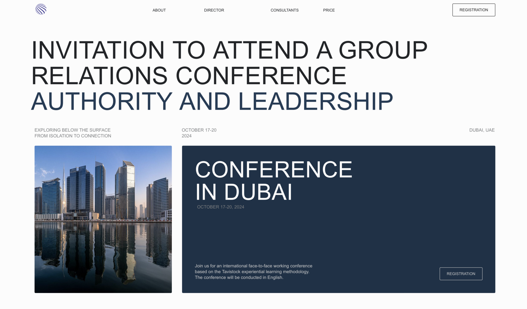 Invitation to attend a group relations conference in Dubai October 17 ...