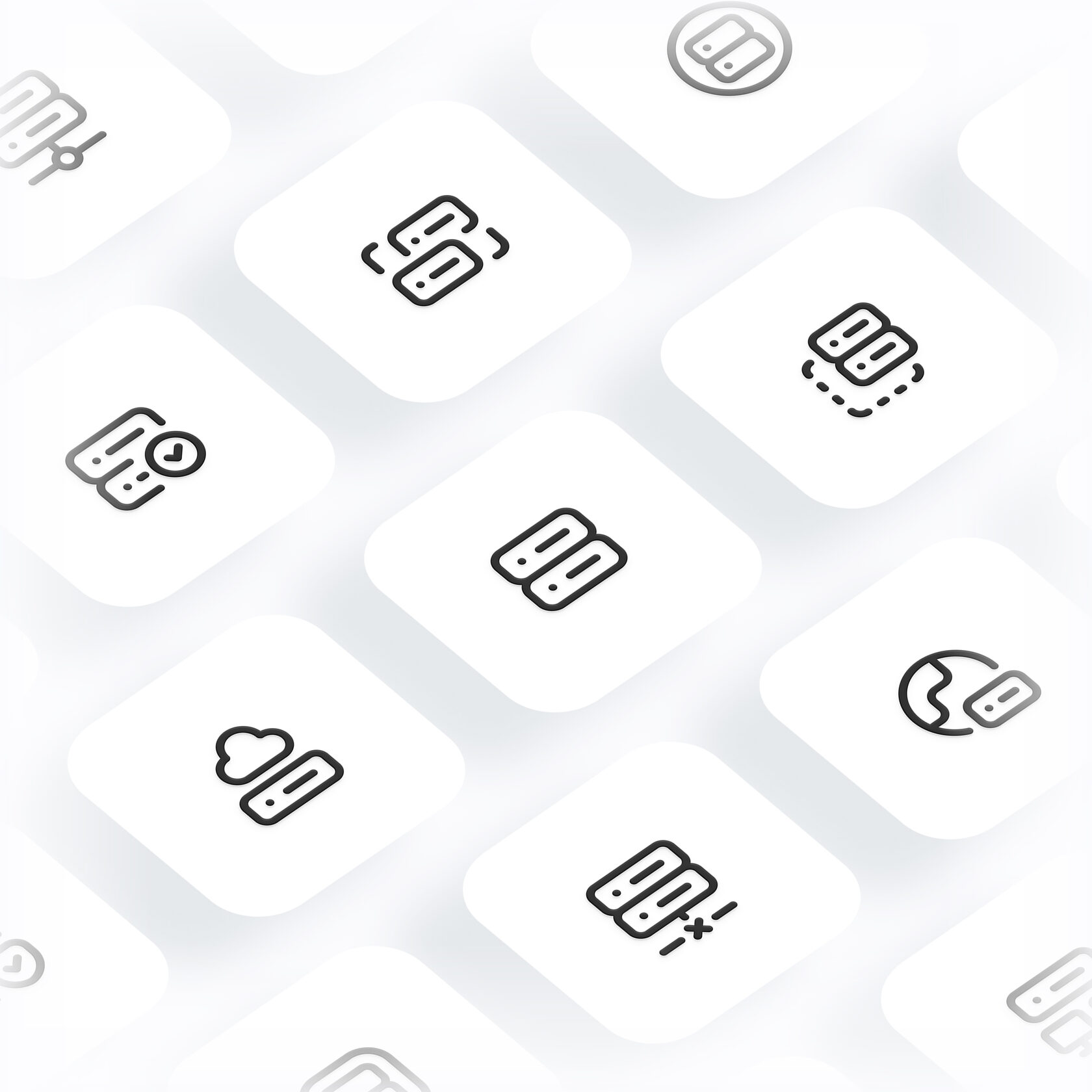 Myicons — Servers, Databases