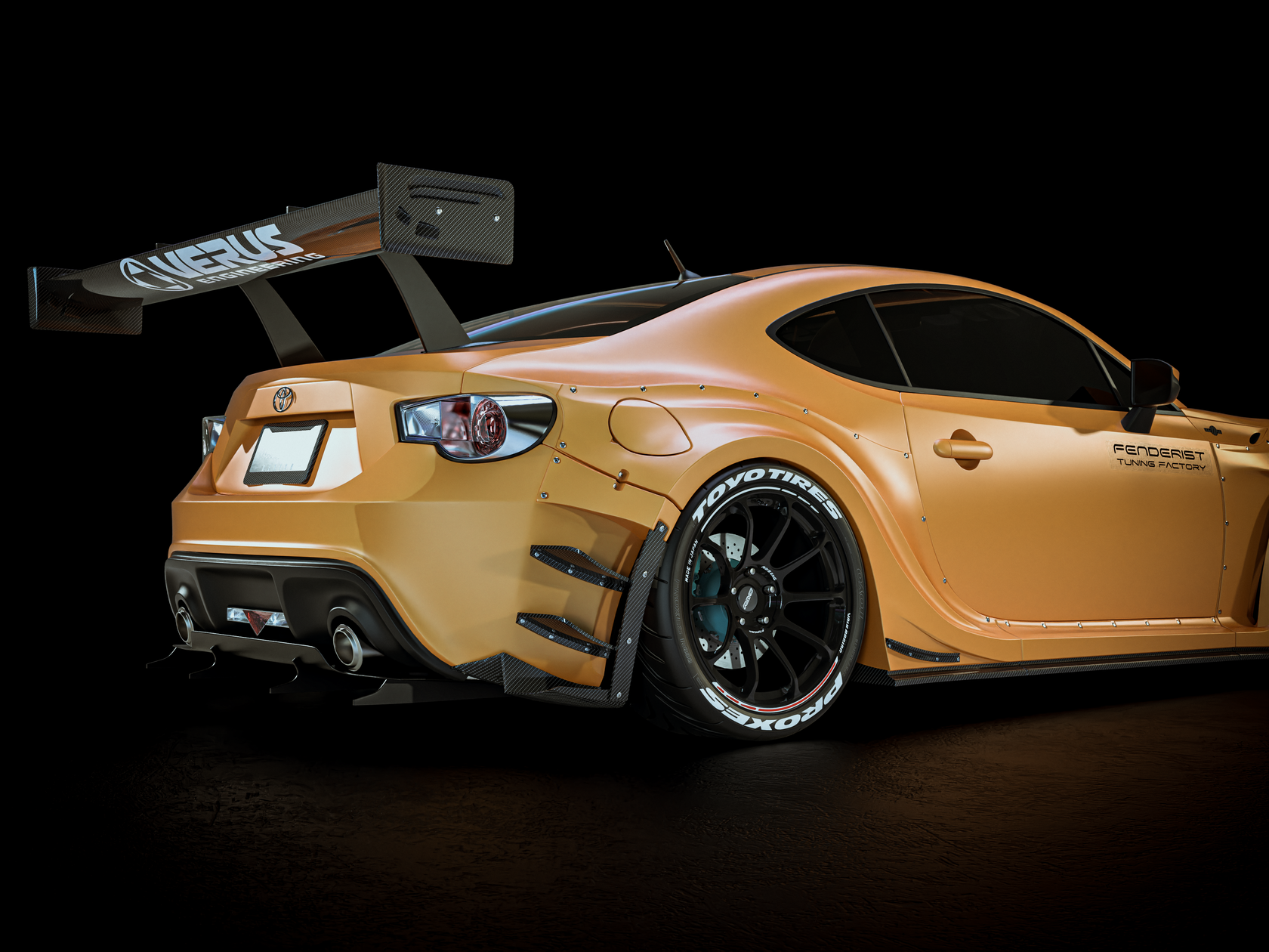 Full FENDERIST SPEC R kit / WIDE BODY KIT TOYOTA GT86 / SCION FRS 2017-2020