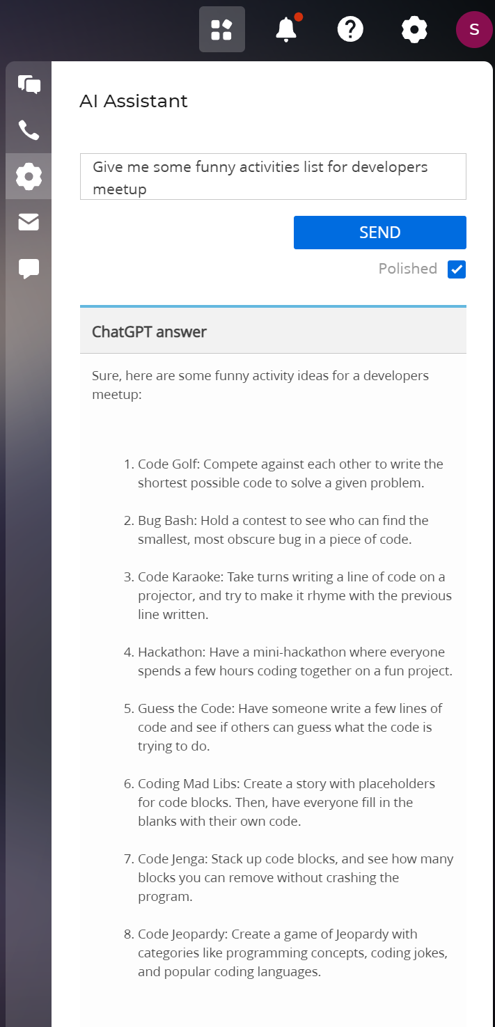 ChatGPT Connector for Creatio