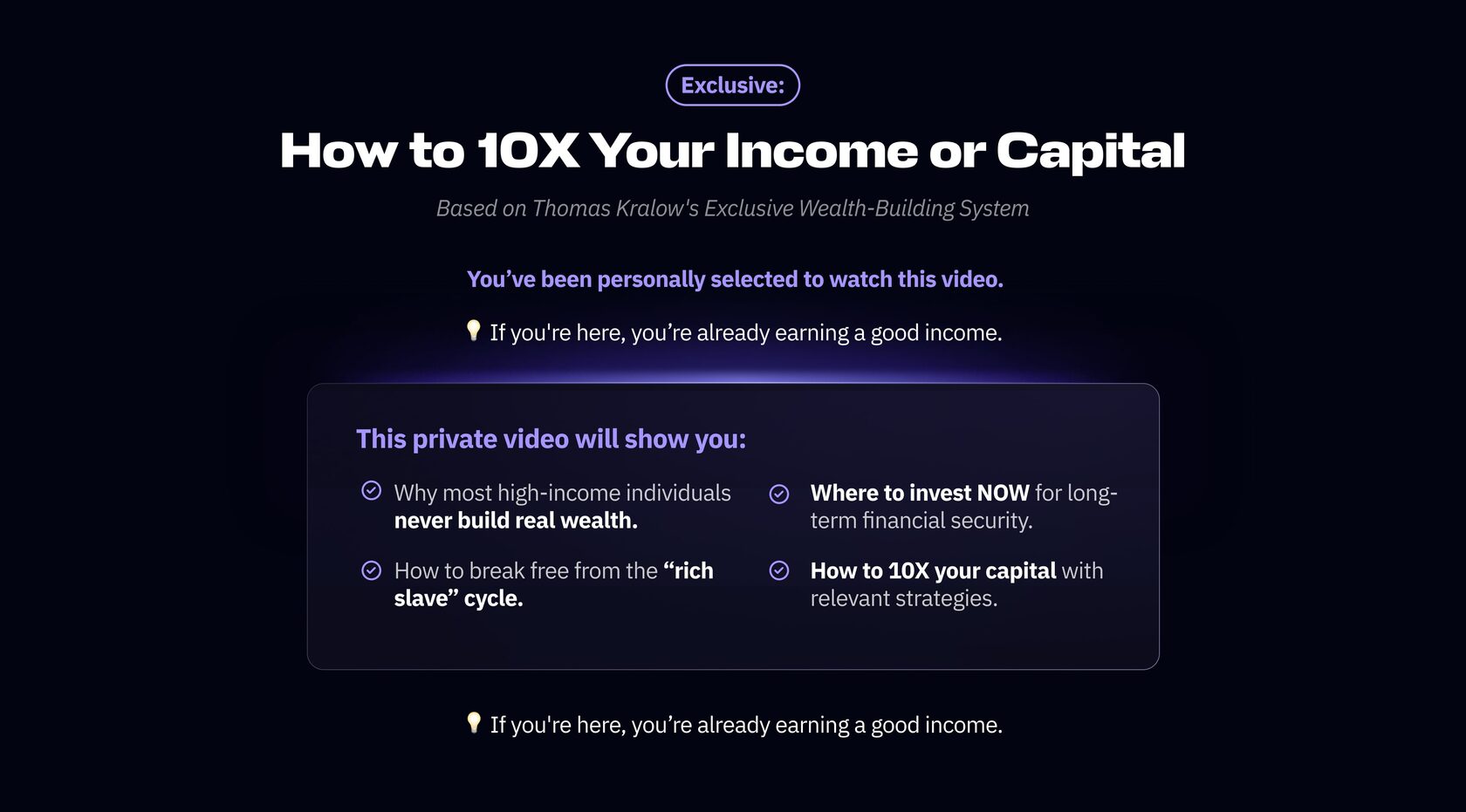 How to 10X Your Income or Capital