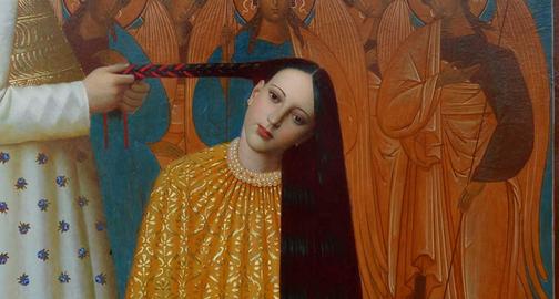 The unplaiting of the hair