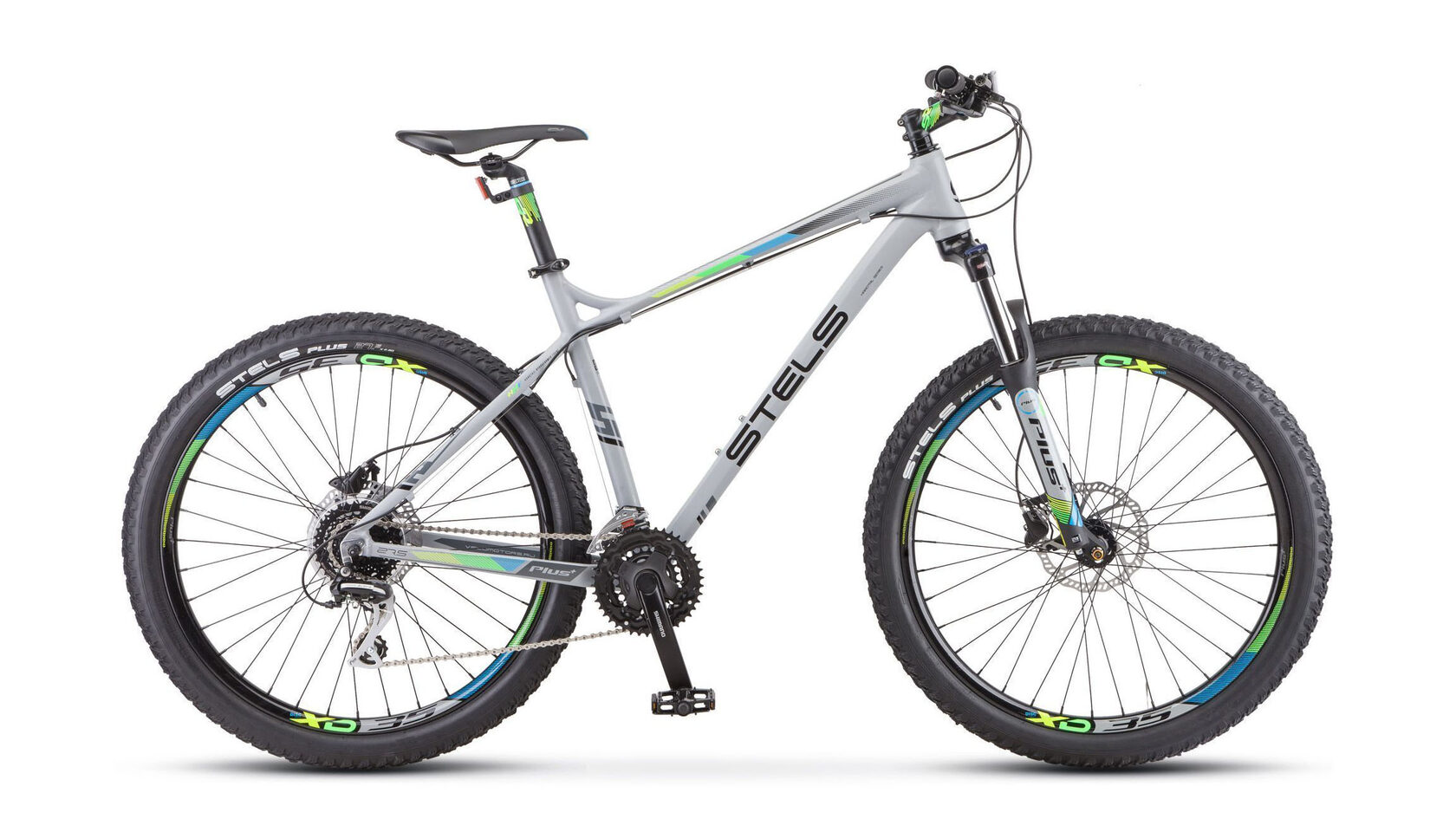 Велосипед Stels Adrenalin D, колесо 27,5"+, Серый, 18" - Stels