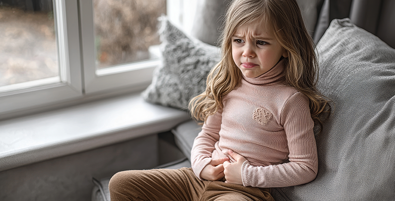Magont hos barn efter att ha ätit sötsaker
