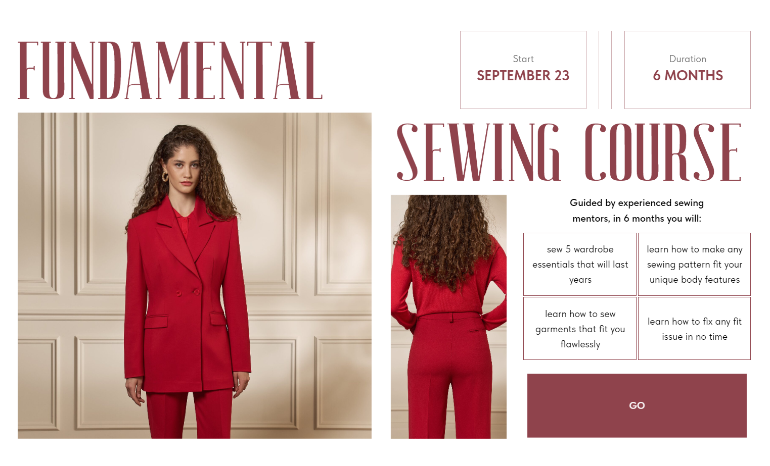 FUNDAMENTAL SEWING COURSE