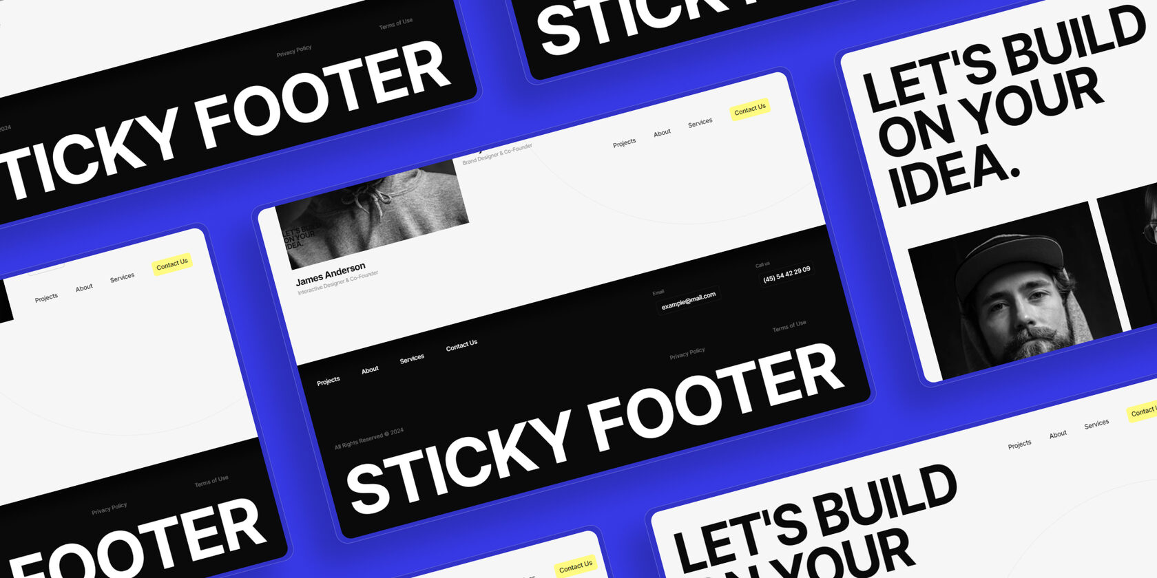 Прилипающий футер