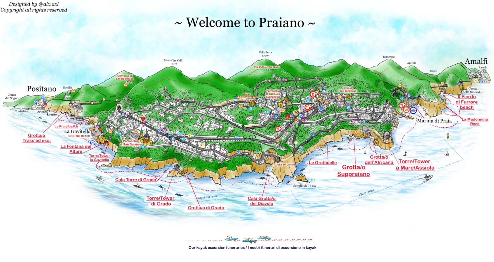 Praiano Map