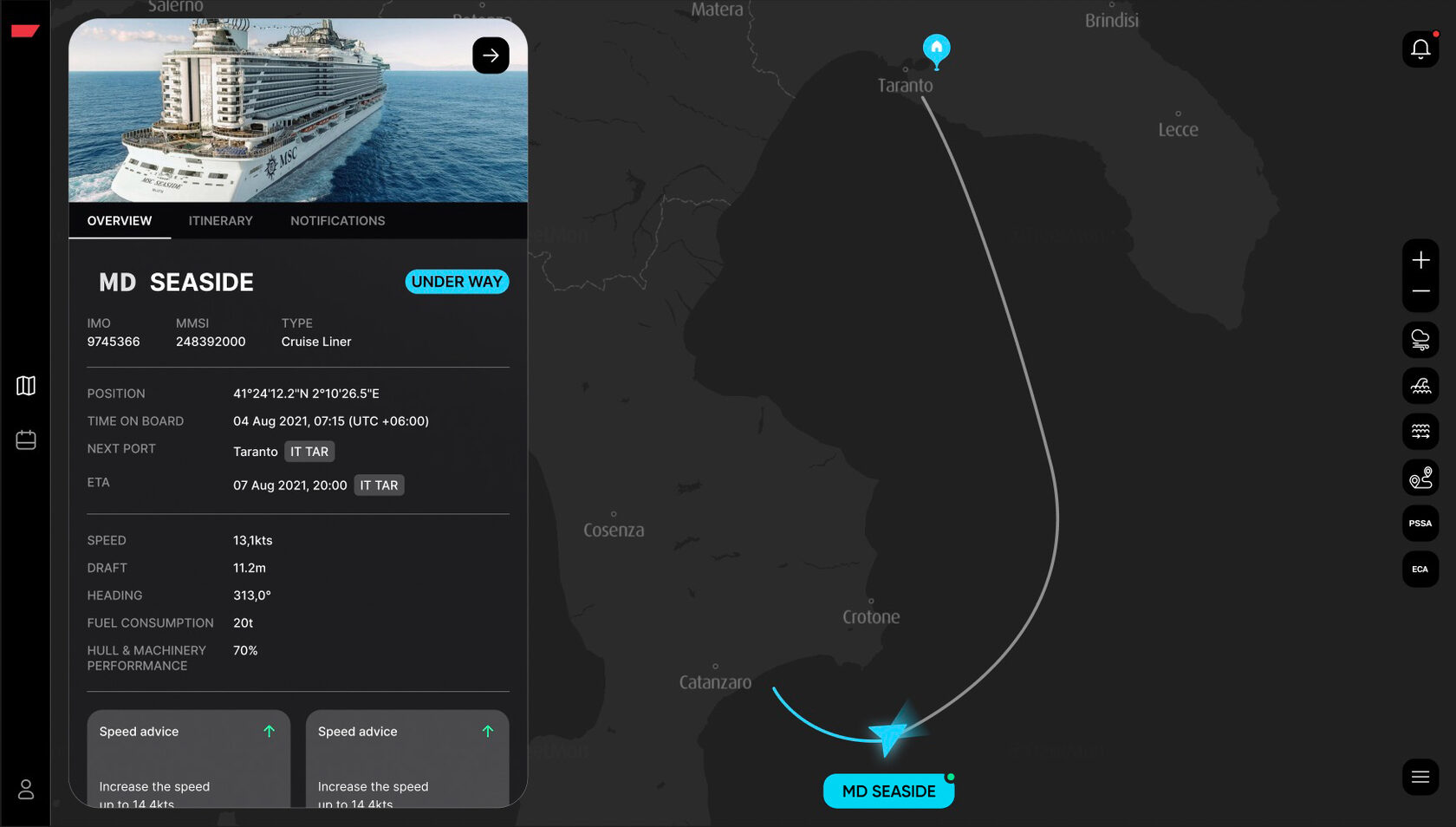 Marine Digital noon report