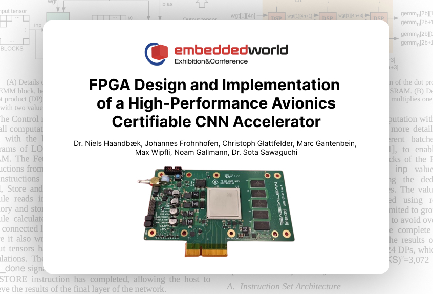 The Daedalean Tensor Accelerator Presented at embedded world 2024