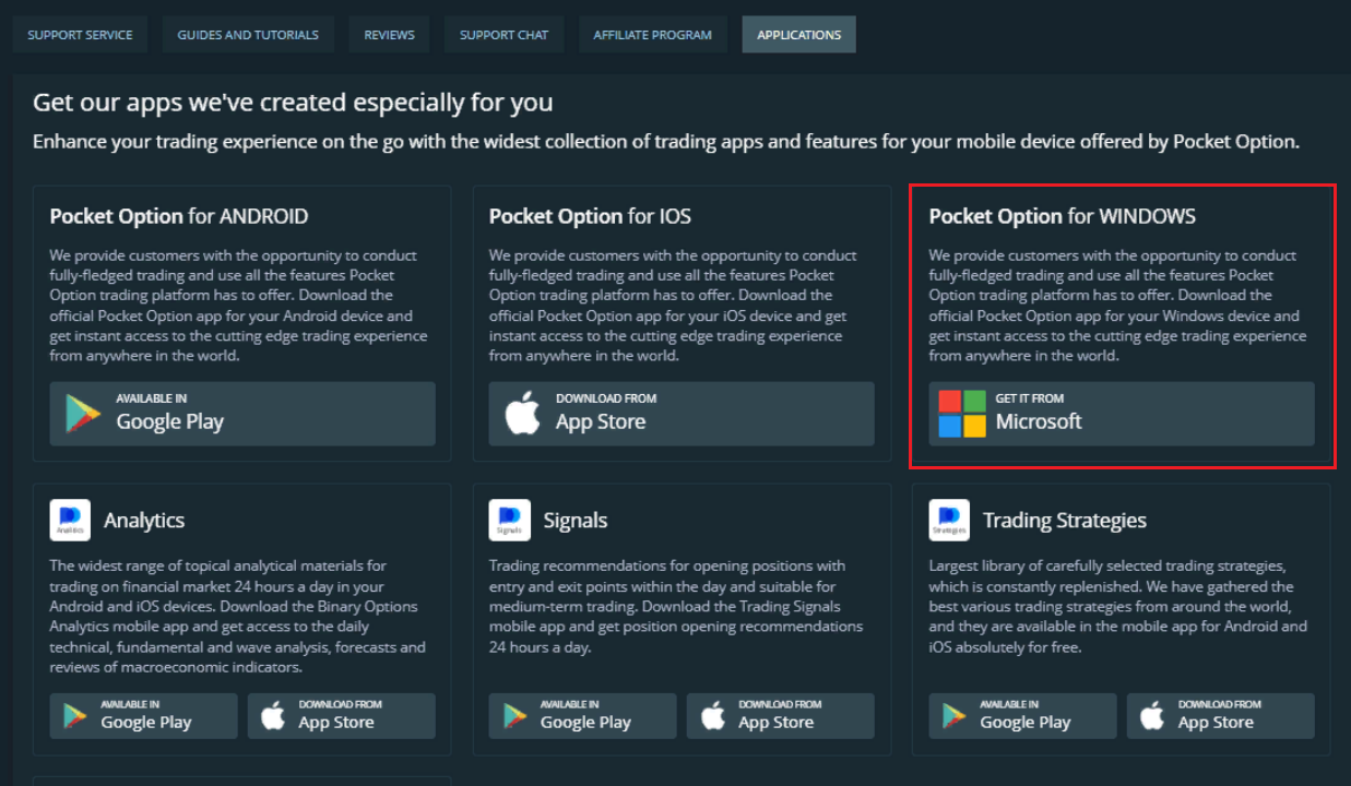 Pocket Option Download for PC Windows | Broker Desktop APP
