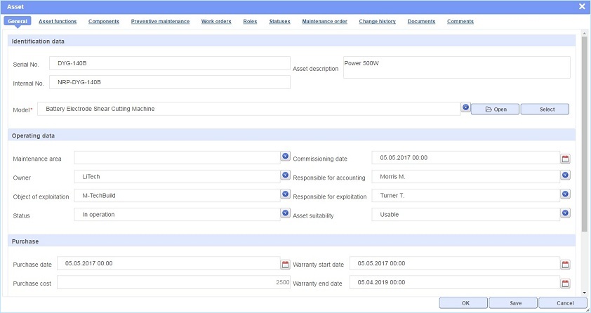 Enterprise Equipment Accounting | Equipment Record Card